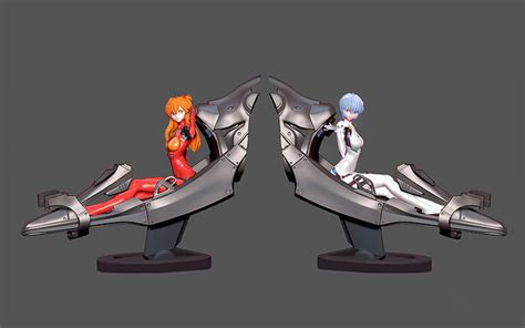 Rei Asuka Cockpit Pack Evangelion Girl Statue Cute Pretty Anime 3d