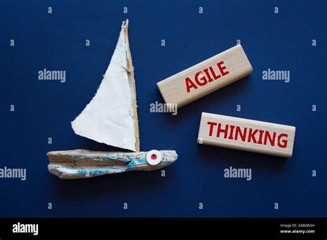 Agile Thinking Symbol Wooden Blocks With Words Agile Thinking