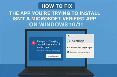 How To Fix “the App Youre Trying To Install Isnt A Microsoft Verified App” On Windows 10 11