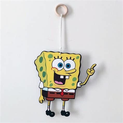 خرید و قیمت دیوار کوب اتاق کودک مدل آویز چوبی طرح باب اسفنجی مدل Sd200