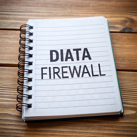 White Notebook With Black Data Firewall For Security Illustration Premium Ai Generated Image