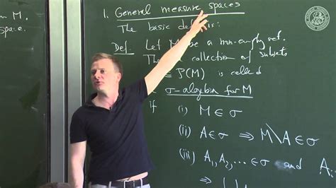 Measure Theory Lec05 Frederic Schuller Youtube