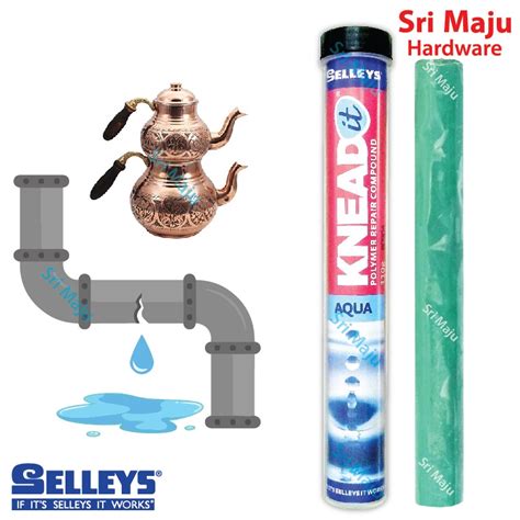 Maju Selleys Knead It Aqua 110g Polymer Repair Compound Epoxy Putty Gam