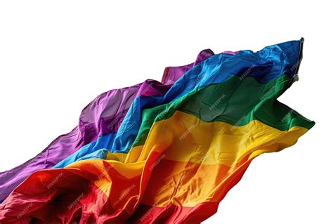 Premium Photo Lgbtq Pride Rainbow Colors Flag Waving Isolated On