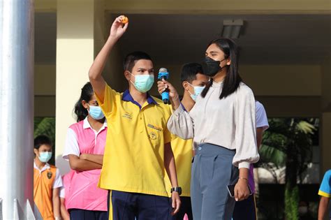 ภาพบรรยากาศการออกกำลังกายยามเช้ โรงเรียนดีบุกพังงาวิทยายน