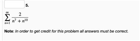 solved problem 11 5 points determine if the series below