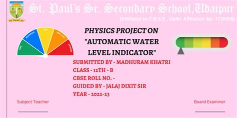 Project Report On Water Level Indicator Pdf