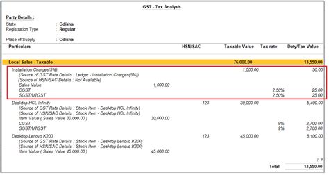 Sale Of Goods And Services In A Single Invoice With Multiple Gst Rate Tallyprime 5