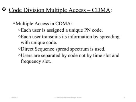 Code Division Multiple Access Cdma Ppt
