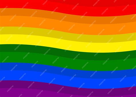 Флаг месяца радужной гордости ЛГБТ Премиум векторы