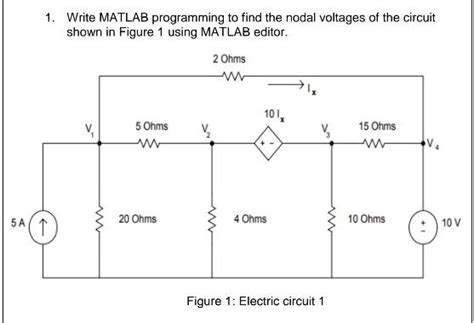 Solved 1 Write Matlab Programming To Find The Nodal