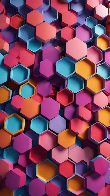 Premium Ai Image 3d Background With Hexagonal Shapes And Texture