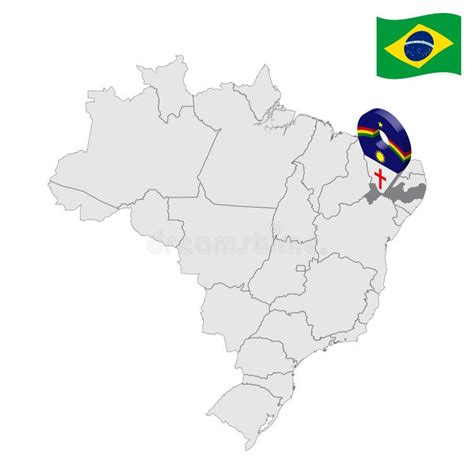 Location Of Pernambuco On Map Brazil 3d Pernambuco Location Sign