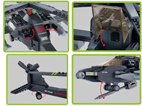Usaf Apache Helicopter B0511 Toy Bricks And Blocks Military Toys