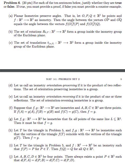 Solved Problem 6 20 Pts For Each Of The Ten Sentences Chegg Com