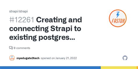 creating and connecting strapi to existing postgres database deleted