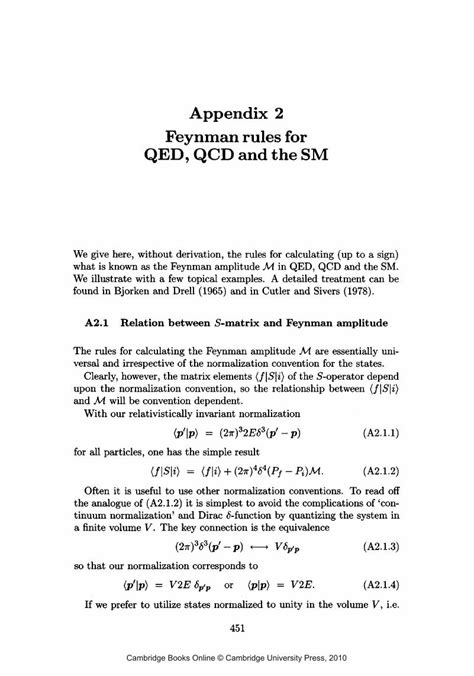 Feynman Rules For Qed Qcd And The Sm Appendix 2 An Introduction To