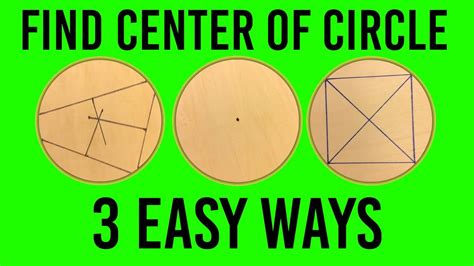 Find The Center Of A Circle 3 EASY And QUICK Ways YouTube