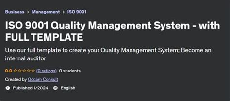 Iso 9001 Quality Management System With Full Template Scriptmafia