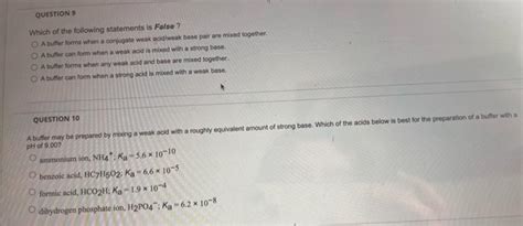 Solved Which Of The Following Statements Is False A Buffer