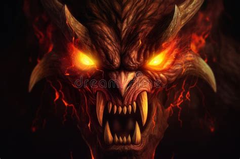 Devil Fire Closeup Generate Ai Stock Illustration Illustration Of Antlers Devil 275622811