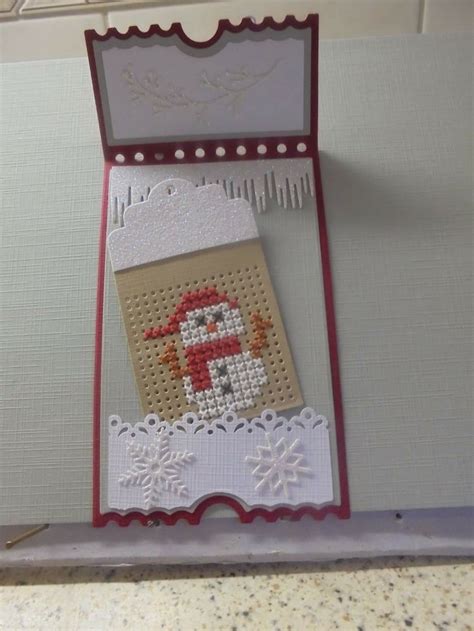 Diy Cross Stitch Christmas Card With Snowman How To Make Holiday