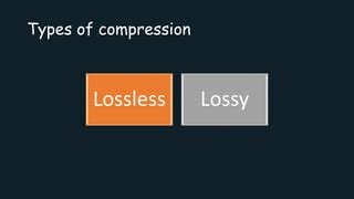 Lesson Compression Techniques For Images Ppt