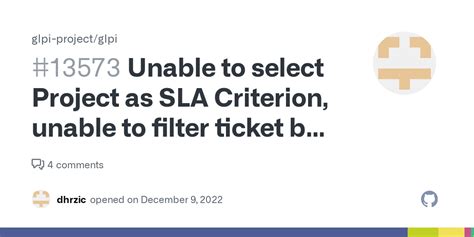 Unable To Select Project As Sla Criterion Unable To Filter Ticket By Project · Issue 13573