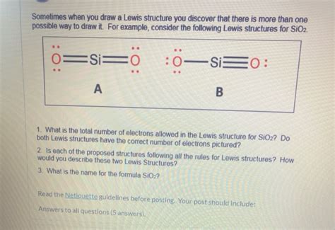 Silicon Dioxide Lewis Structure