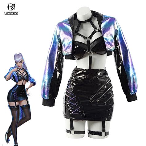 Rolecos Game Lol Kda Cosplay Costume Evelynn Cosplay Costume Women Sexy Kda All Out Evelynn