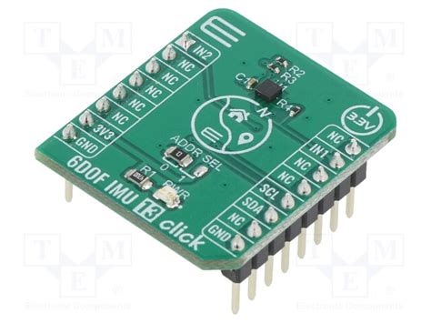 6dof Imu 13 Click Mikroe Click Board Accelerometermagnetometer I2c Mc6470 33vdc Mikroe