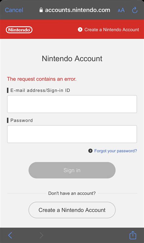 Cant Link Nintendo Account Anyone Else Having This Issue Or Know How