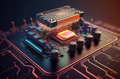 Premium Photo 3d Rendering Quantum Processor Quantum Computerai Technology Generated Image