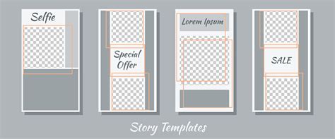 소셜 네트워크에 대한 미니멀 한 이야기의 집합입니다 사진에 대한 프레임 Seth는 고유 한 콘텐츠를 만들 수 있습니다 스토리용 템플릿입니다 Brand Name Online
