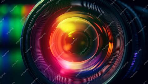 다중 색상 조명은 Ai에 의해 생성된 초점의 추상 모양을 흐리게 합니다 Ai 생성 이미지