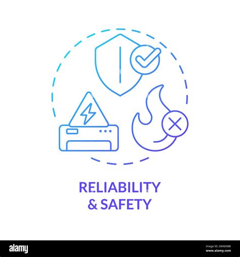 Reliability And Safety Blue Gradient Concept Icon Stock Vector Image