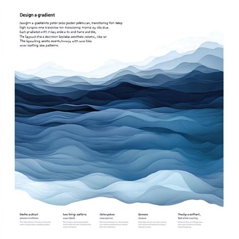 Ocean Gradient Poster Premium Ai Generated Image
