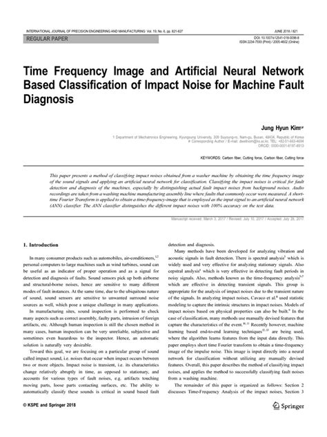 Time Frequency Image And Artificial Neural Network Based Classification