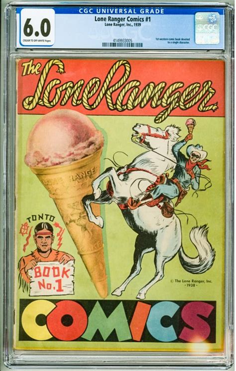 Lone Ranger Comics 1 Cgc 60 Cream To Ow Pages Comic Books