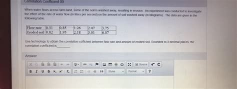 Solved Correlation Coefficient 09 Across Farm Land Some Of