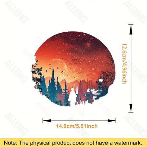 앨런지 미스티컬 씬 Pvc 데칼 동화에서 영감을 받은 비닐 스티커 스케이트보드 랩탑 태블릿 방수 자 Temu