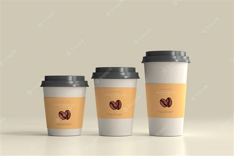종이 커피 컵 모형 장면 프리미엄 Psd 파일