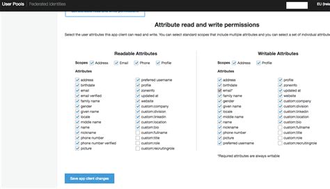 Javascript Amazon Cognito A Client Attempted To Write Unauthorized