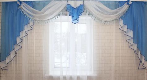 Ламбрекен 3 м камила голубого цвета — цена 1460 грн в каталоге Шторы Купить товары для дома и