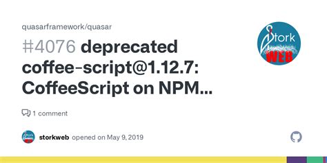 Deprecated Coffee Script1127 Coffeescript On Npm Has Moved To