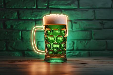 Premium Photo A Green Beer Mug