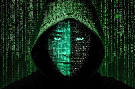 Premium Ai Image Digital Cracker In The Matrix Of Numbers Cyber