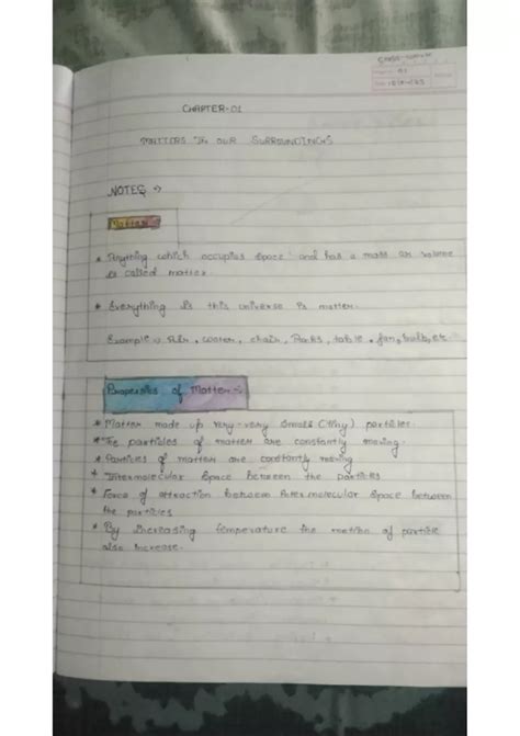 Class 9 Science Chapter 1 Matter Toppers Notes Science Stuvia Us