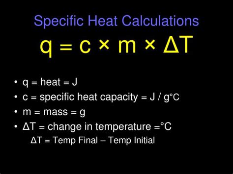 How Is Specific Heat Calculated