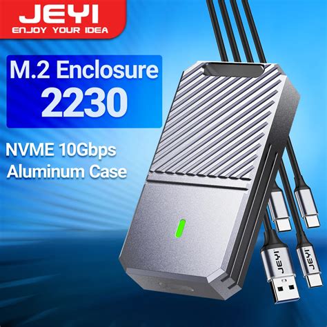 Jeyi 휴대용 외장 솔리드 스테이트 디스크 박스 2230 Nvme Ssd 인클로저 Pcie Usb32 10gbps 알루미늄 M2 케이스 Uasp 트림 지원